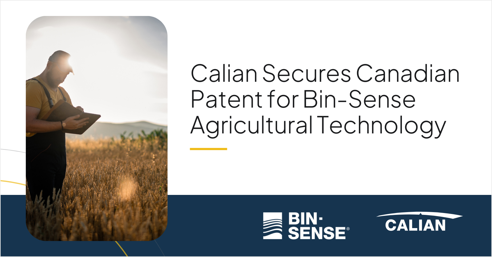 Calian Receives Canadian Patent for Bin-Sense Agricultural Technology ...