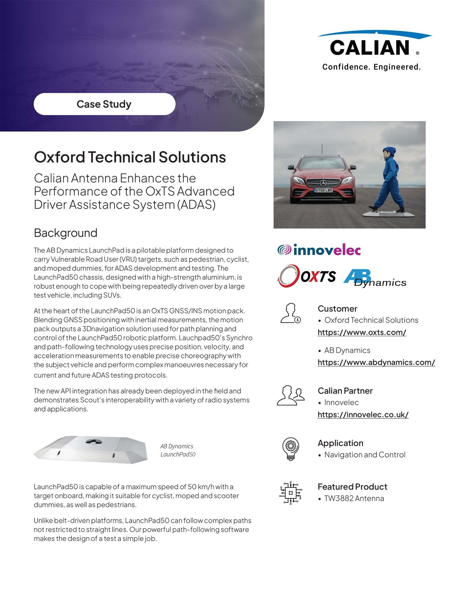 Calian Antenna Enhances the Performance of the OxTS Advanced Driver ...