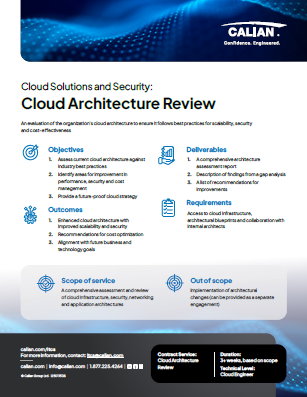Cloud Architecture Review - Resources