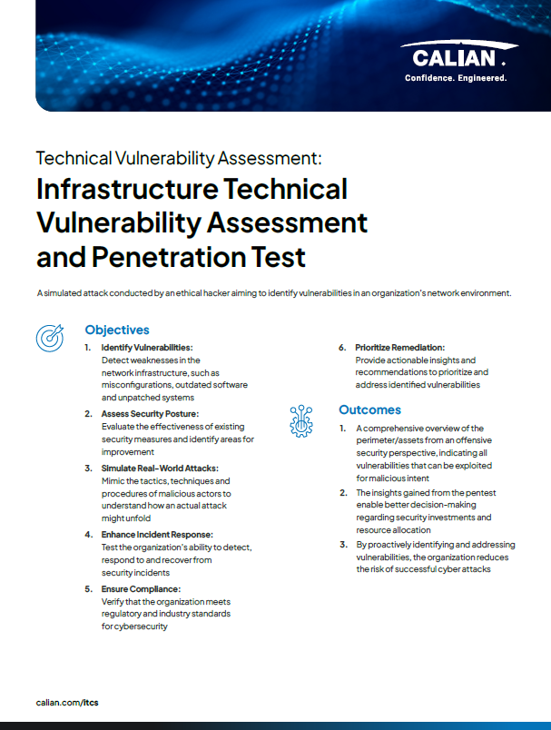Infrastructure Technical Vulnerability Assessment and Penetration Test ...
