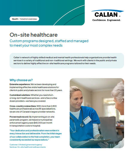 On-site healthcare - Resources