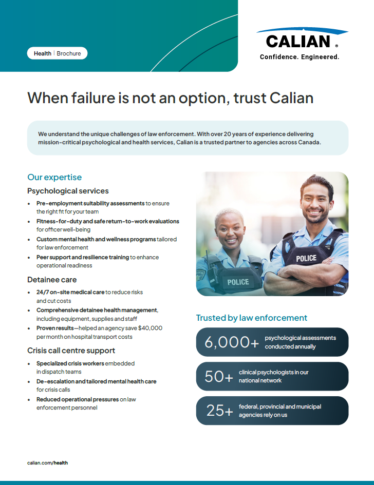 Psychological and Health Services for Law Enforcement - Resources