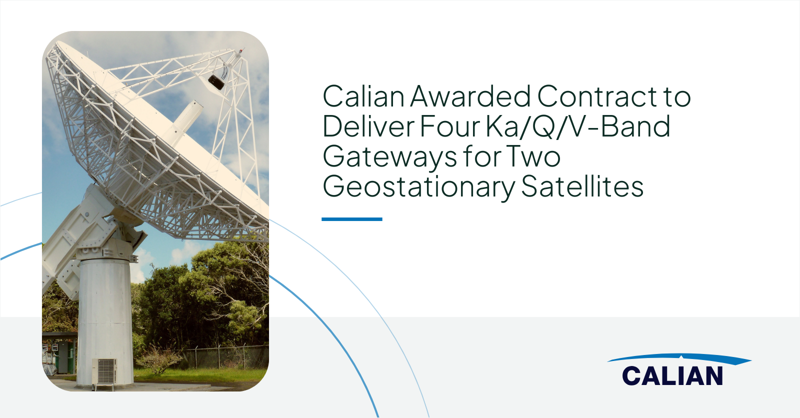 Calian Awarded Contract to Deliver Four Ka/Q/V-Band Gateways for Two ...